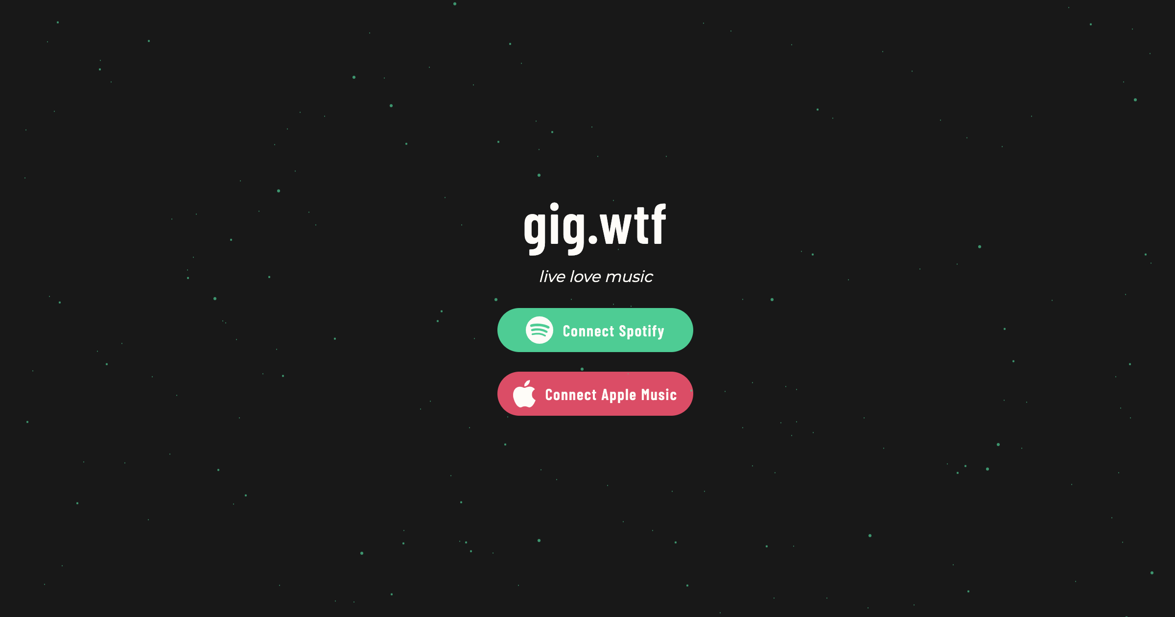 gig.wtf | live music suggestions based on what you're currently ...